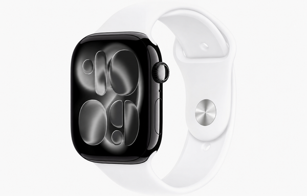 Apple Watch Series 10 GPS 46mm Jet Black Aluminium Case with White ...